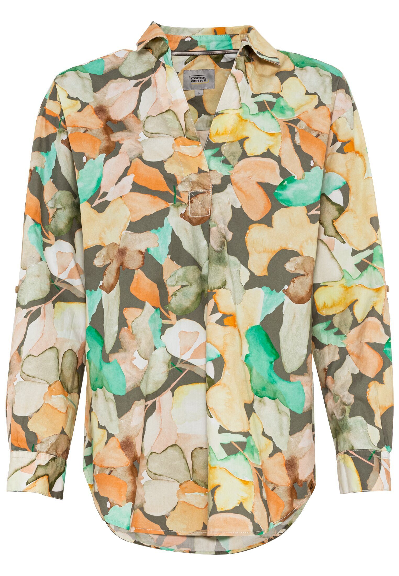 Camel Active Hemdbluse Camel Active Damen Schlupfbluse Mit Allover Print