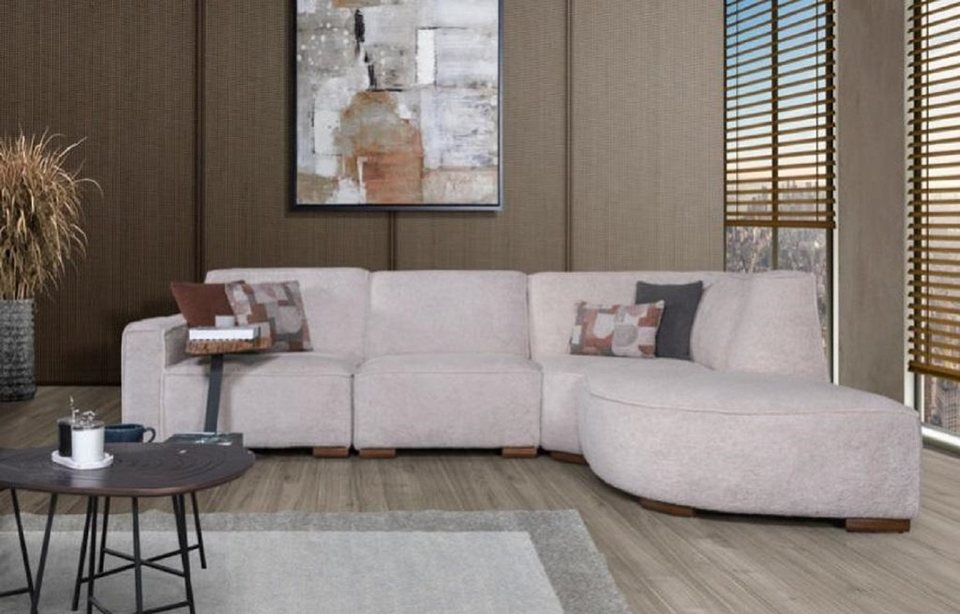 Jvmoebel Ecksofa Exklusives Weißes Ecksofa L Form Wohnzimmer Designer