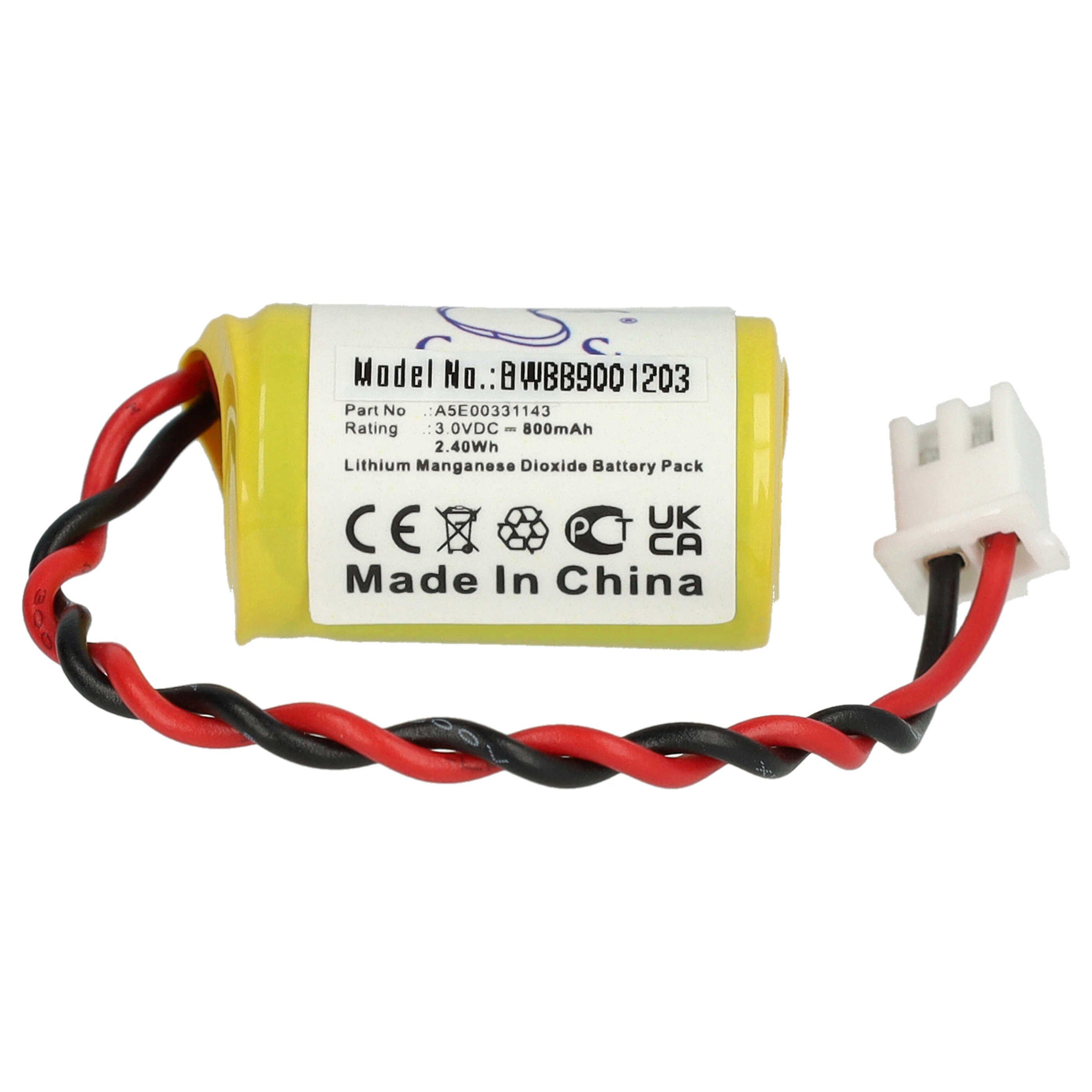 vhbw Ersatz für Siemens A5E00331143 für (800 mAh, 3 V, Li-MnO2) Akku Li-MnO2 800 mAh