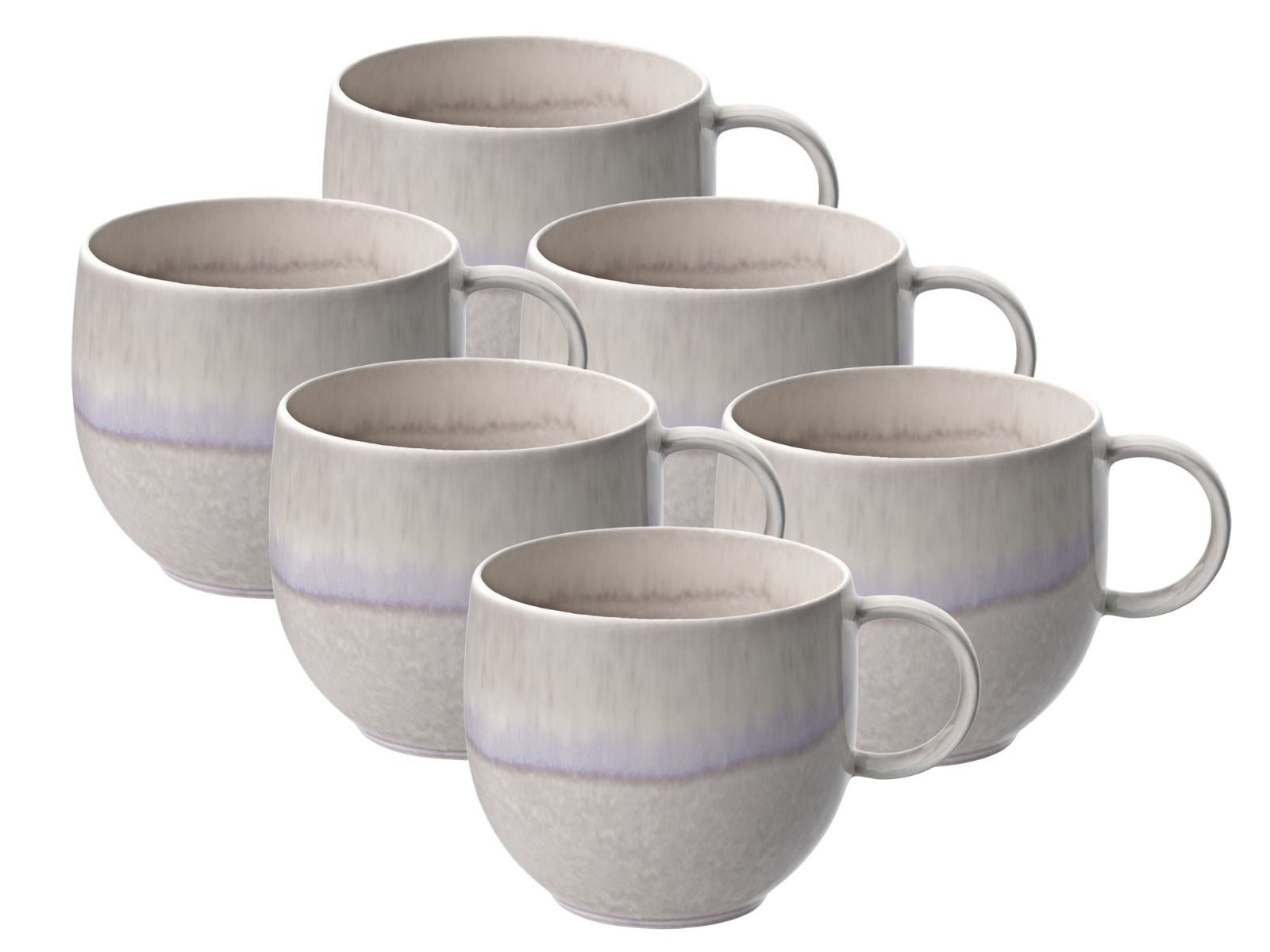 like. by Villeroy & Boch Becher Perlemor Sand Becher mit Henkel 0,29 l Set6, Premium Porcelain ...