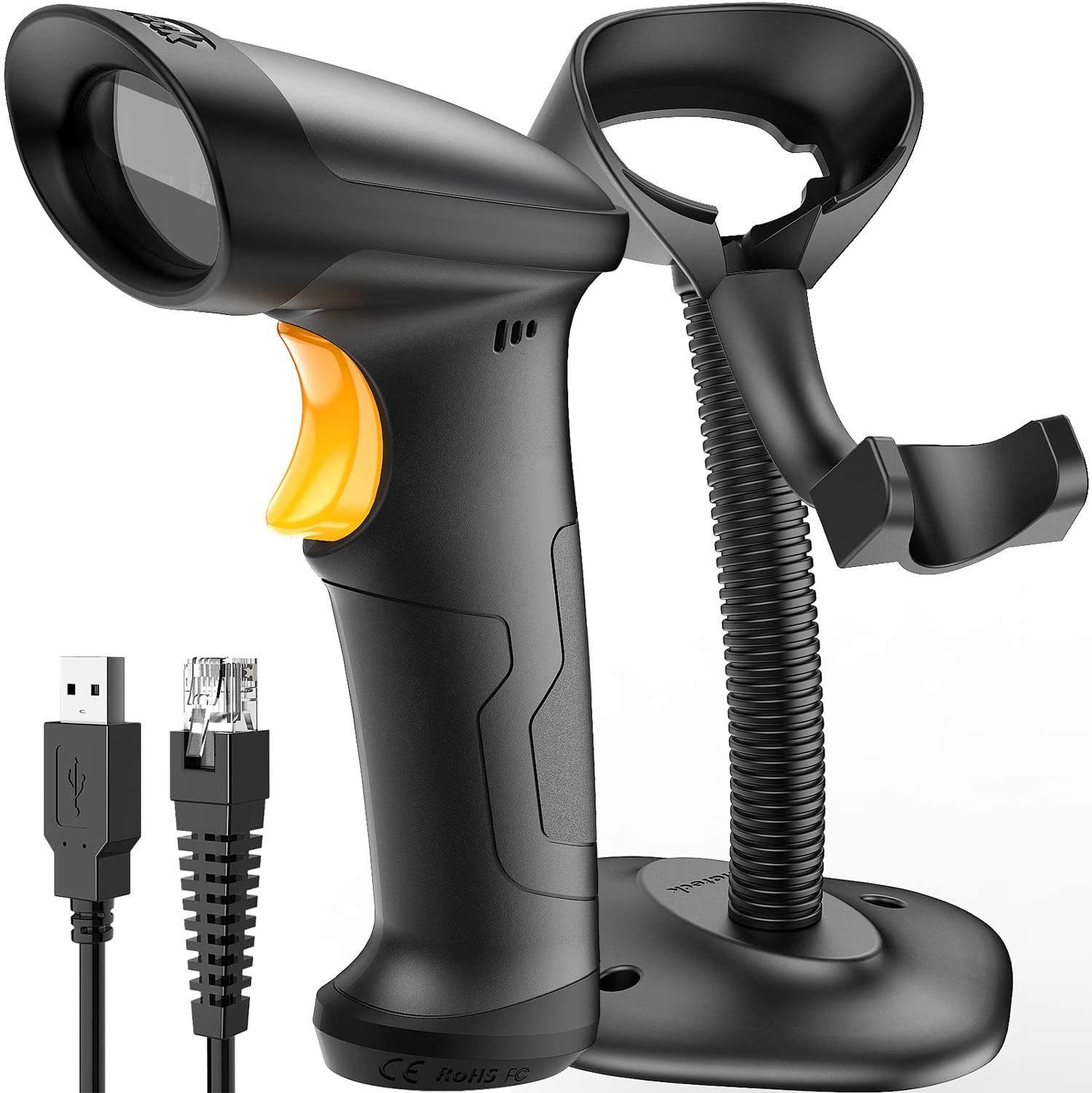 Inateck USB Barcode Scanner mit intelligenter Halterung, BCST-33 ...