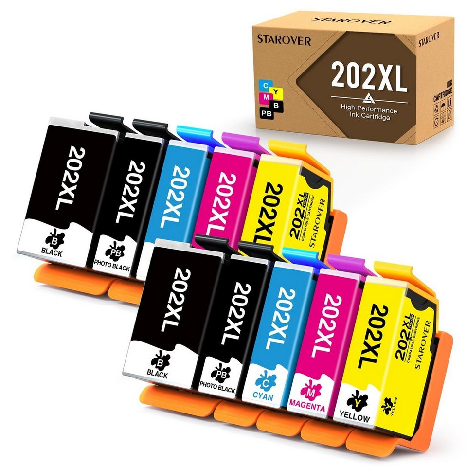 Starover 10er 202xl Multipack Für Epson 202 Xl Druckerpatronen