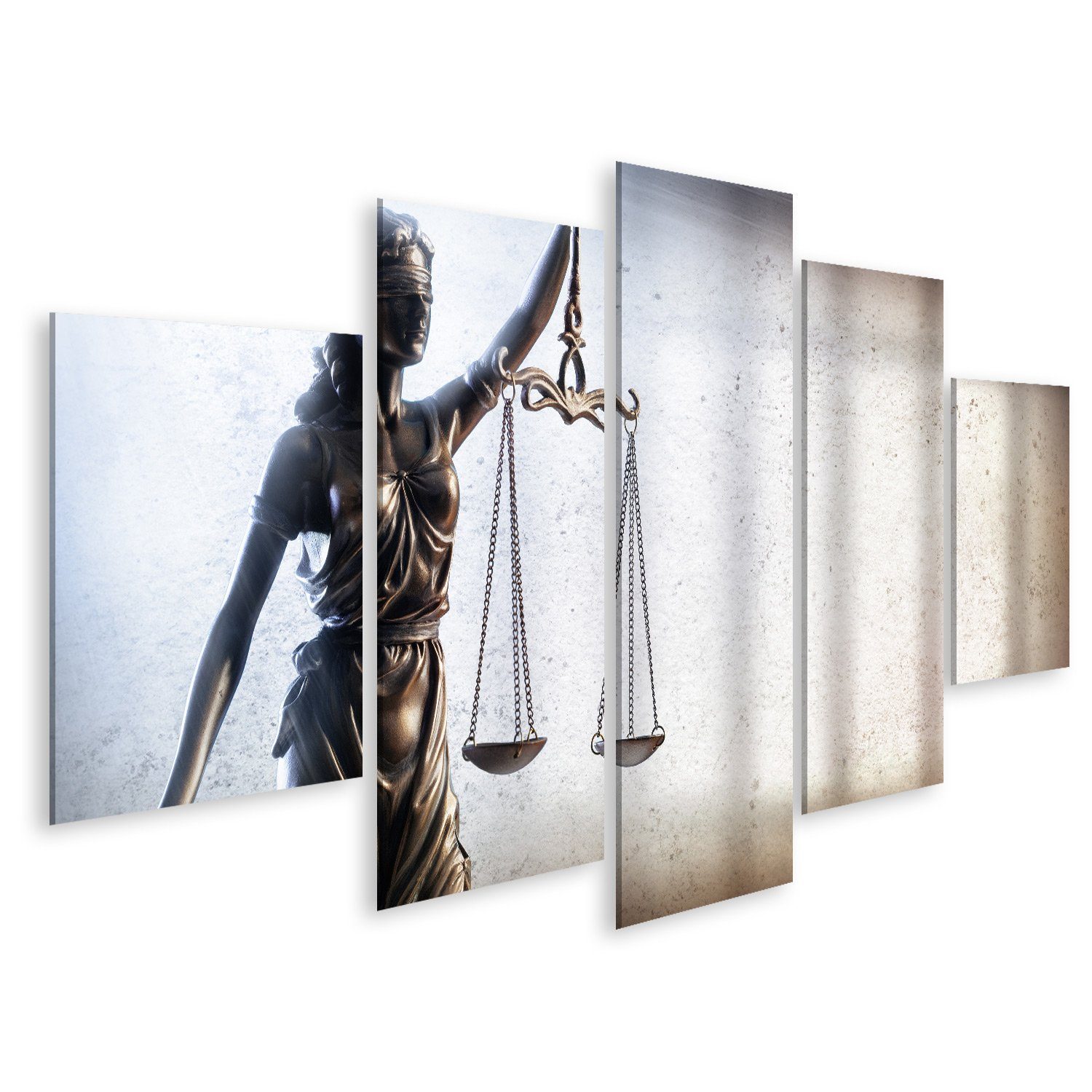 islandburner Leinwandbild Bild auf Leinwand Lady Justice Gefängnis Strafrecht Konzept Wandbild L