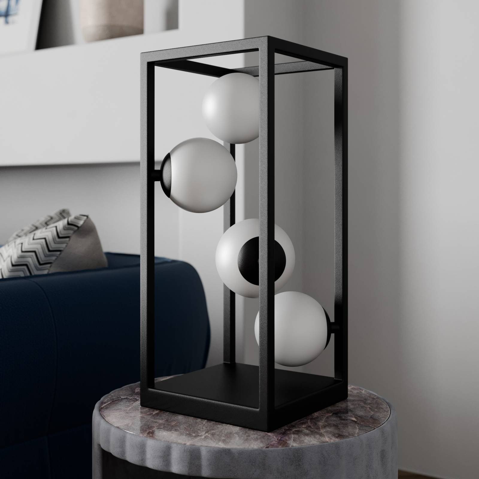 Lindby Tischleuchte Utopia Led Lampen Warmweiß Modern Eisen Glas