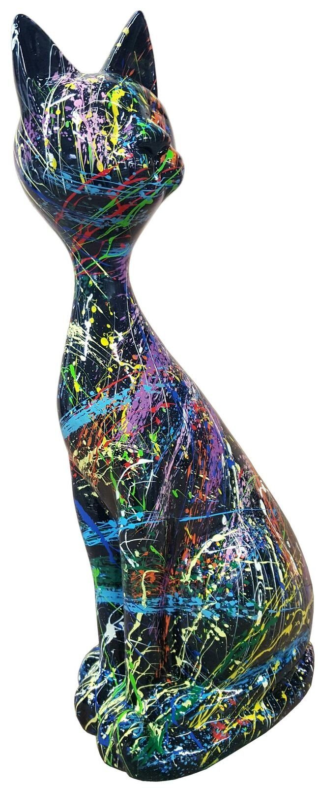 Jvmoebel Gartenfigur Dekoration Katze Abstrakte Figur Figuren Abstrakt