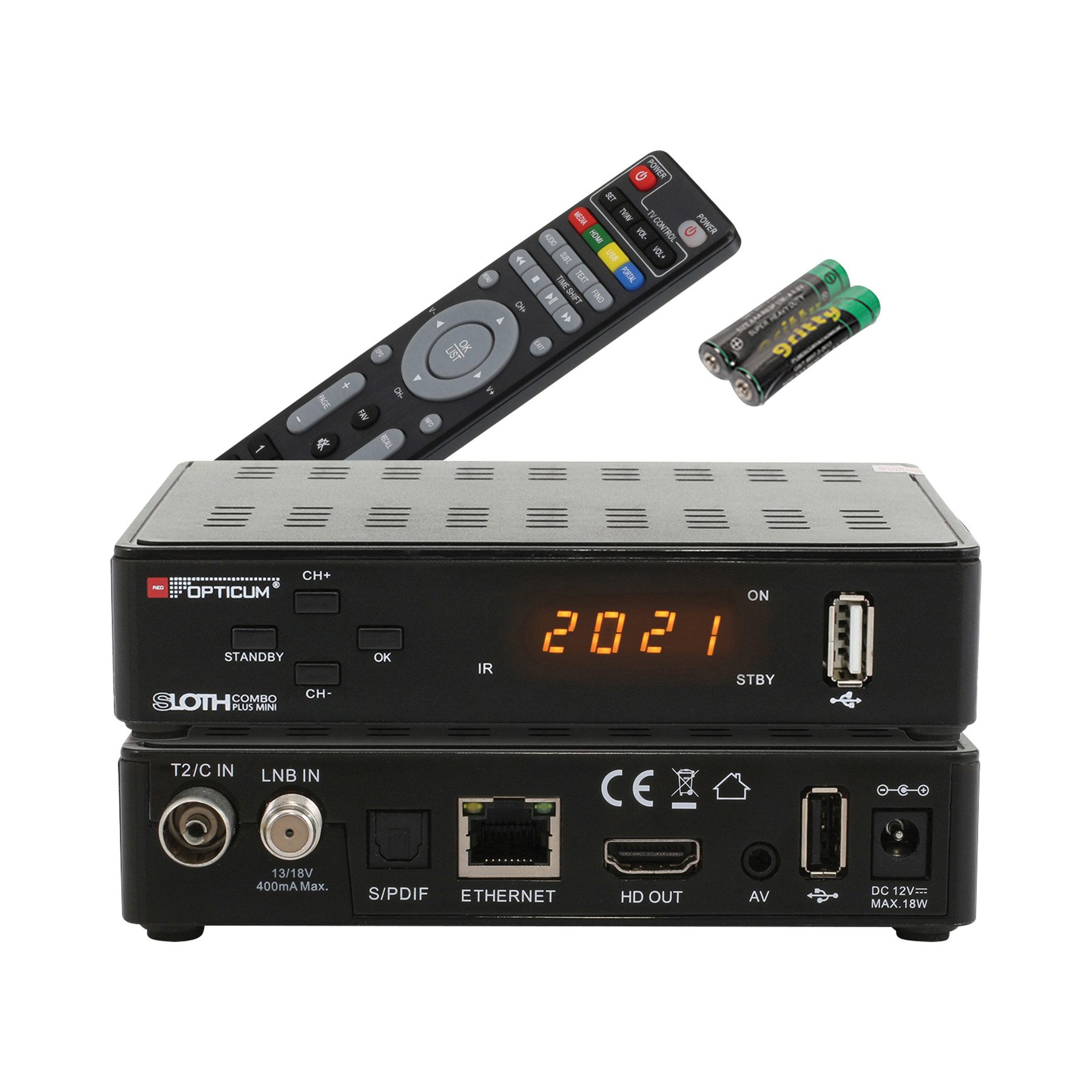 RED OPTICUM RED OPTICUM SAT-Receiver Sloth Combo plus mini Kombigerät ...