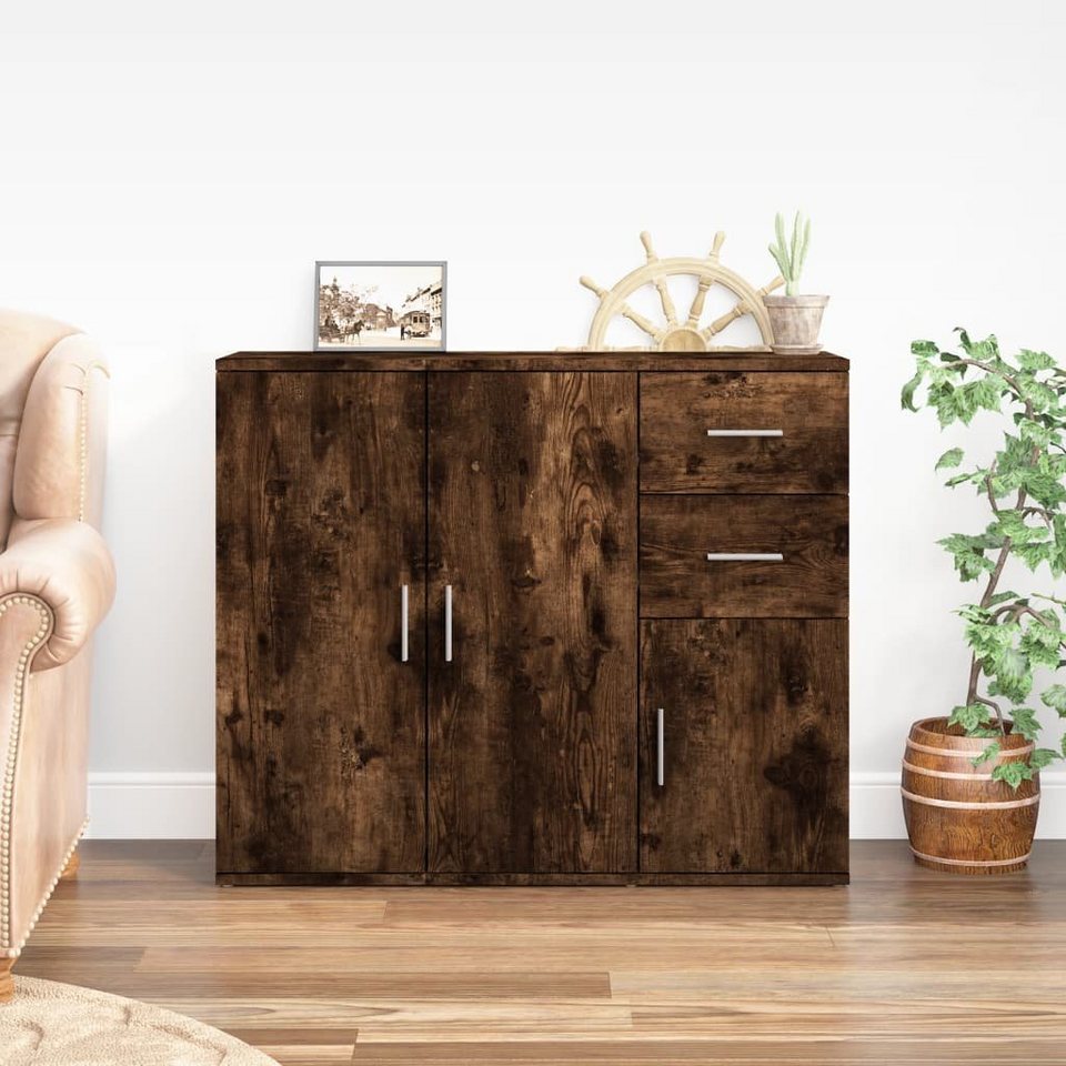 Vidaxl Sideboard Sideboard Räuchereiche 91x295x75 Cm Holzwerkstoff 1 St