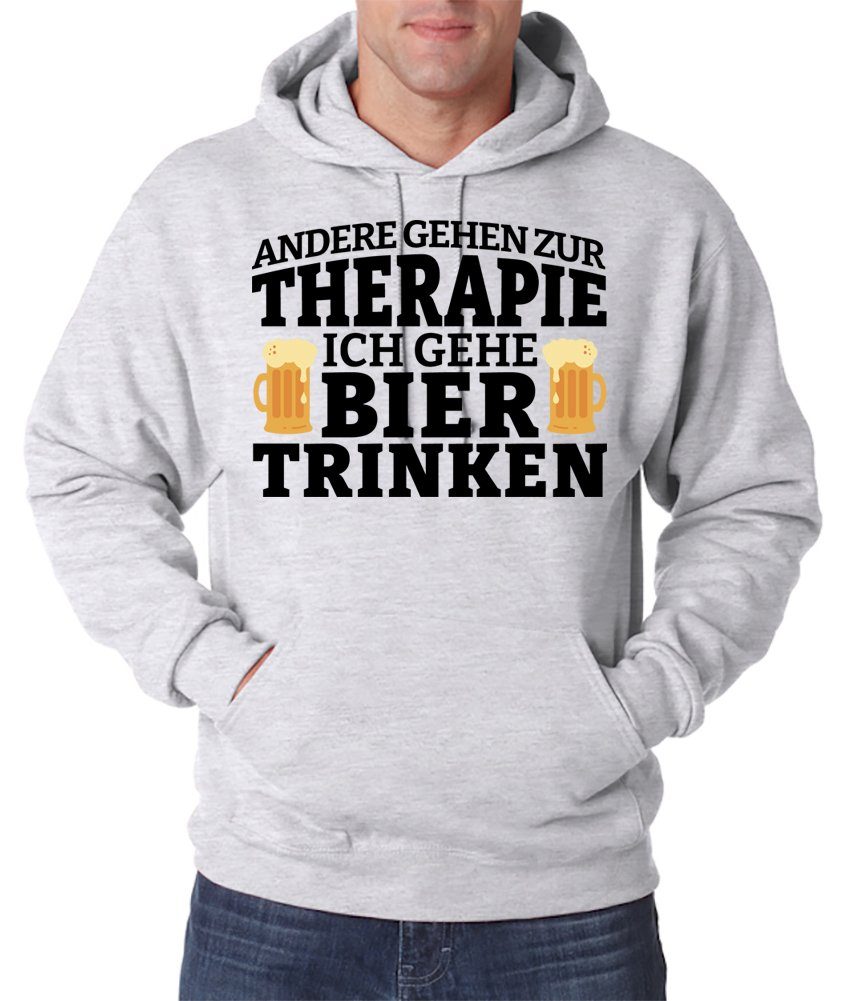 Youth Designz Kapuzenpullover Bier Therapie Herren Hoodie Pullover mit Trendigem Frontdruck
