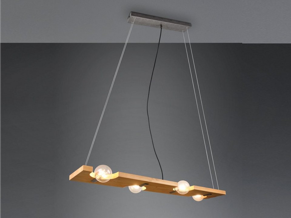 meineWunschleuchte LED Pendelleuchte, Holz-Lampe mehrflammig für über ... meineWunschleuchte LED Pendelleuchte, Holz-Lampe mehrflammig für über ...
