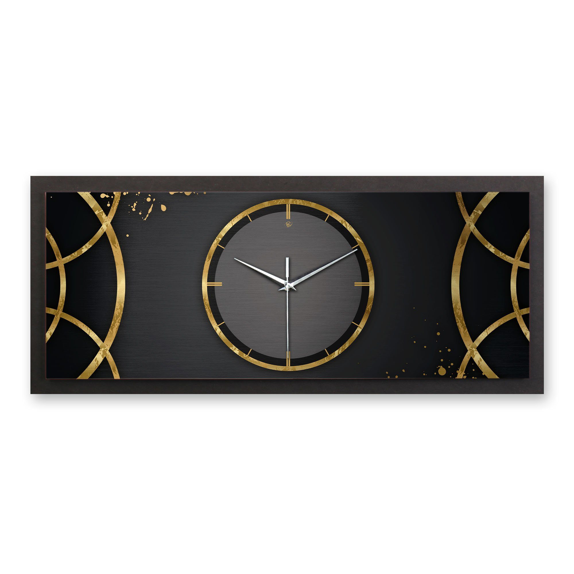 Kreative Feder Wanduhr Golden Ring 3d Designer Wanduhr Lautlose