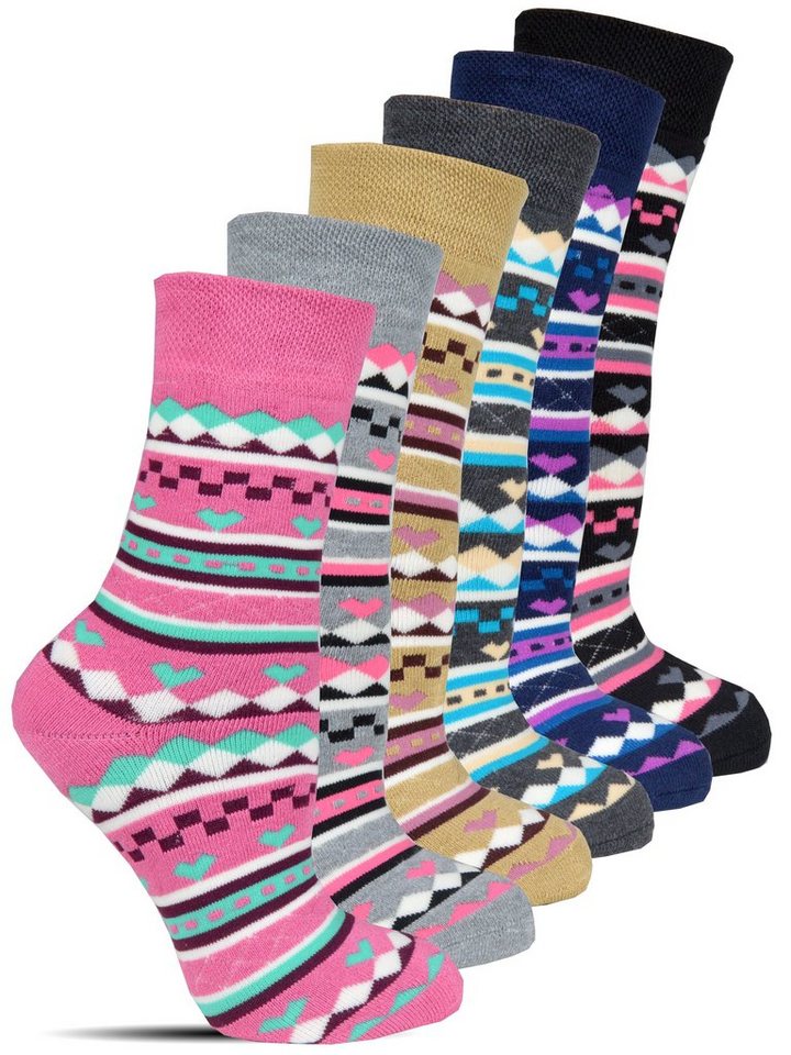 Frostfighter Thermosocken Damen Wintersocken ohne Gummi (6 Paar ... Frostfighter Thermosocken Damen Wintersocken ohne Gummi (6 Paar ...