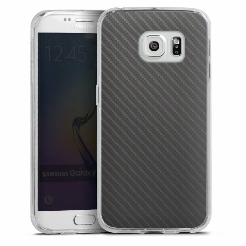 Deindesign Handyhülle Metallic Look Muster Carbon Carbon Samsung