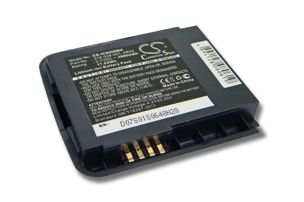 vhbw Ersatz für Intermec 1015AB02, AB24, 318-039-001, 318-038-001, Akku Li-Ion 4600 mAh