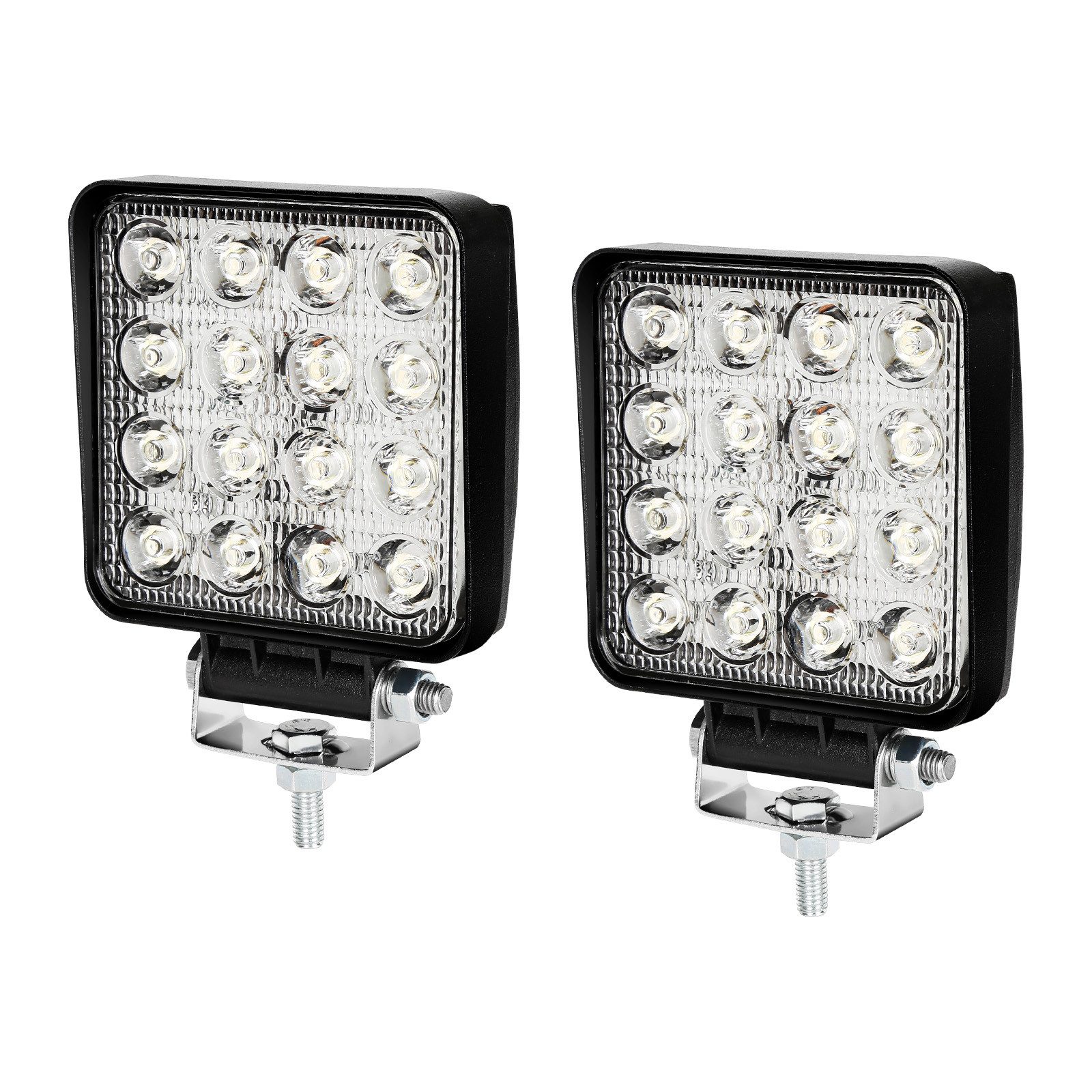 Clanmacy LED Scheinwerfer LED Arbeitsscheinwerfer 48W IP67 Wasserdicht 12V 24V LED Scheinwerfer ...