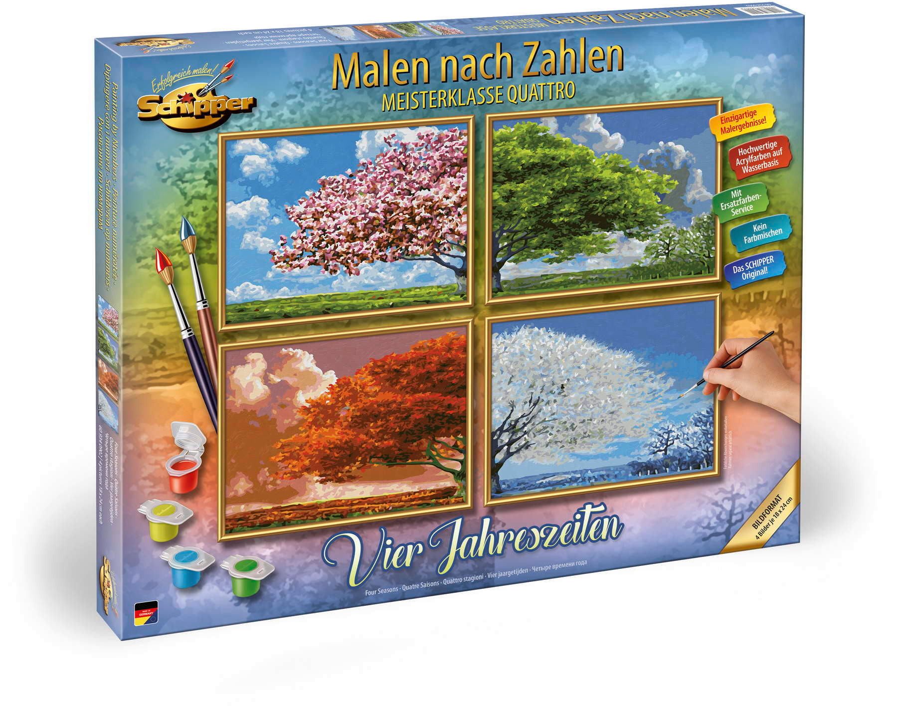 Schipper Malen nach Zahlen Schipper Malen nach Zahlen Quattro 4x18/24cm Vier Jahreszeiten 6093409
