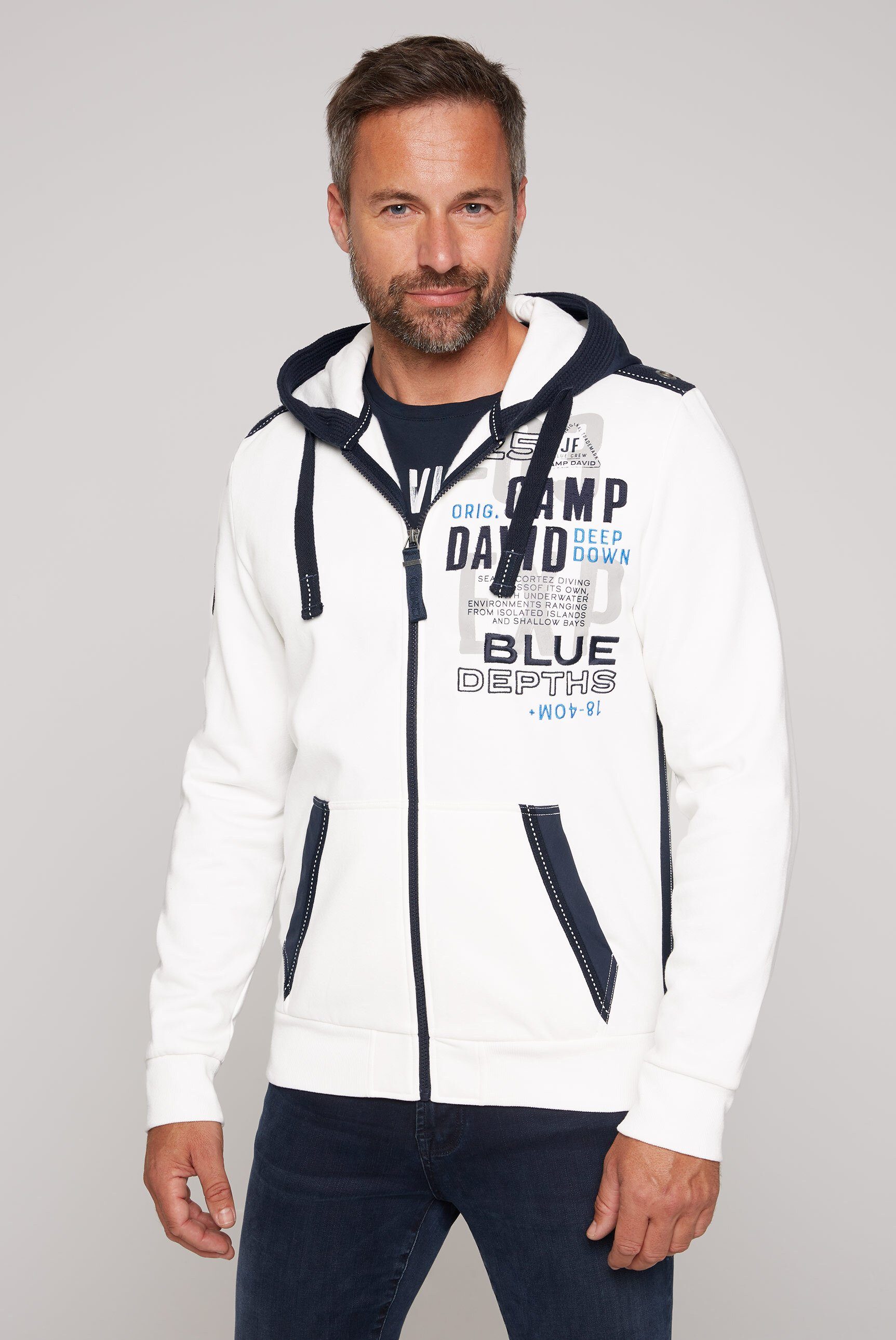 Weiße Sweatjacke Herren
