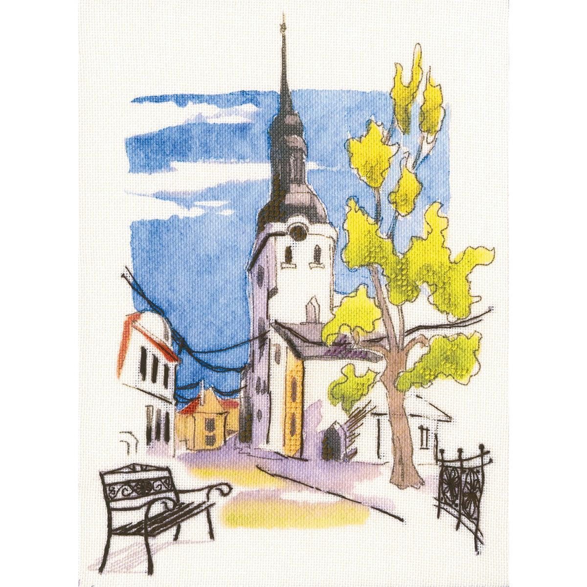 RTO Kreativset RTO Plattstichset "Malen mit Faden" DT-M009, Stickbild vorgezeichnet, (embroidery ...