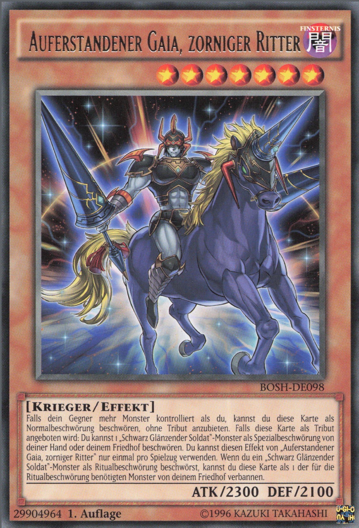 Recollectibles Sammelkarte Yugioh Karte Auferstandener Gaia Zorniger