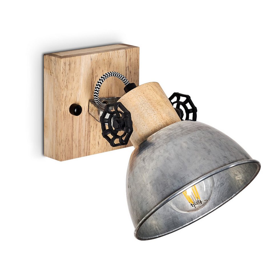 Hofstein Wandleuchte Cotes Verstellbare Wandlampe Aus Metallholz In
