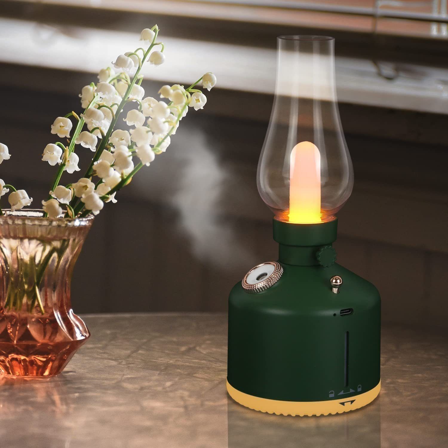 DOPWii Luftbefeuchter mit LED-Licht,Kabelloser Diffusor,Aroma-Diffusor