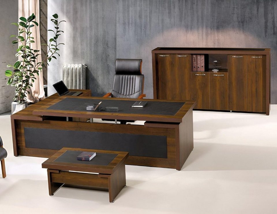 Jvmoebel Arbeitstisch Eckbürotisch Komplette Büro Bürotisch Set 3tlg