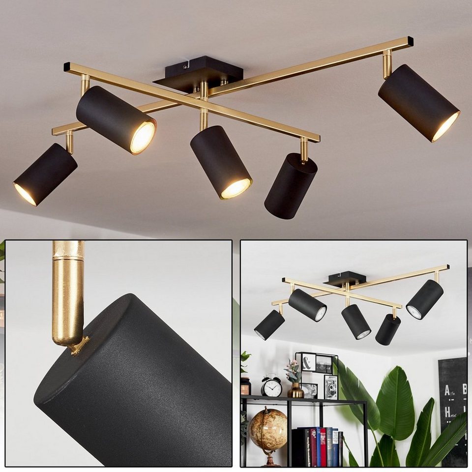 Hofstein Deckenleuchte Godo Moderne Deckenlampe Aus Metall In Schwarz