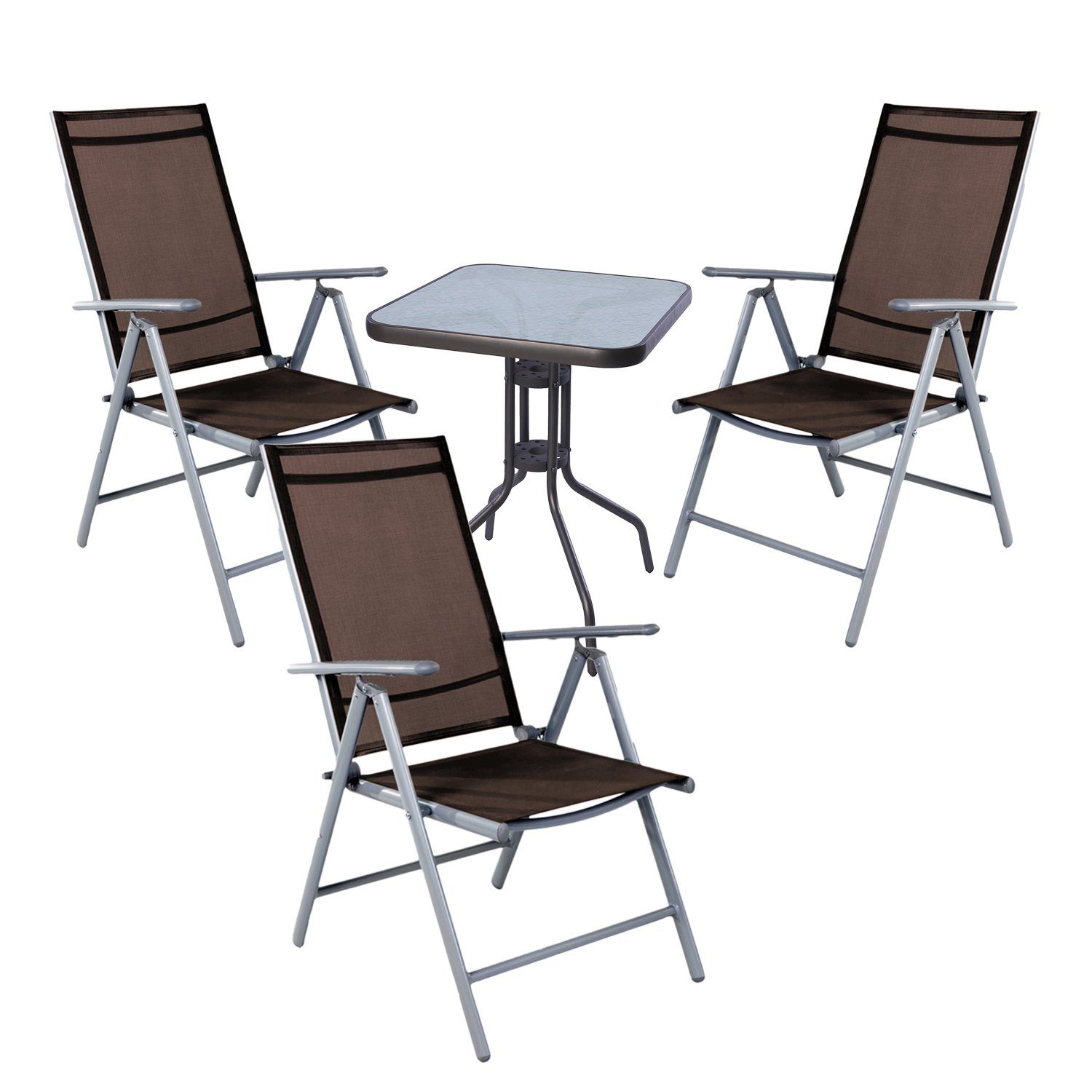 Mojawo Essgruppe 4 Tlg Bistro Garnitur Bistromöbel Klappstuhl
