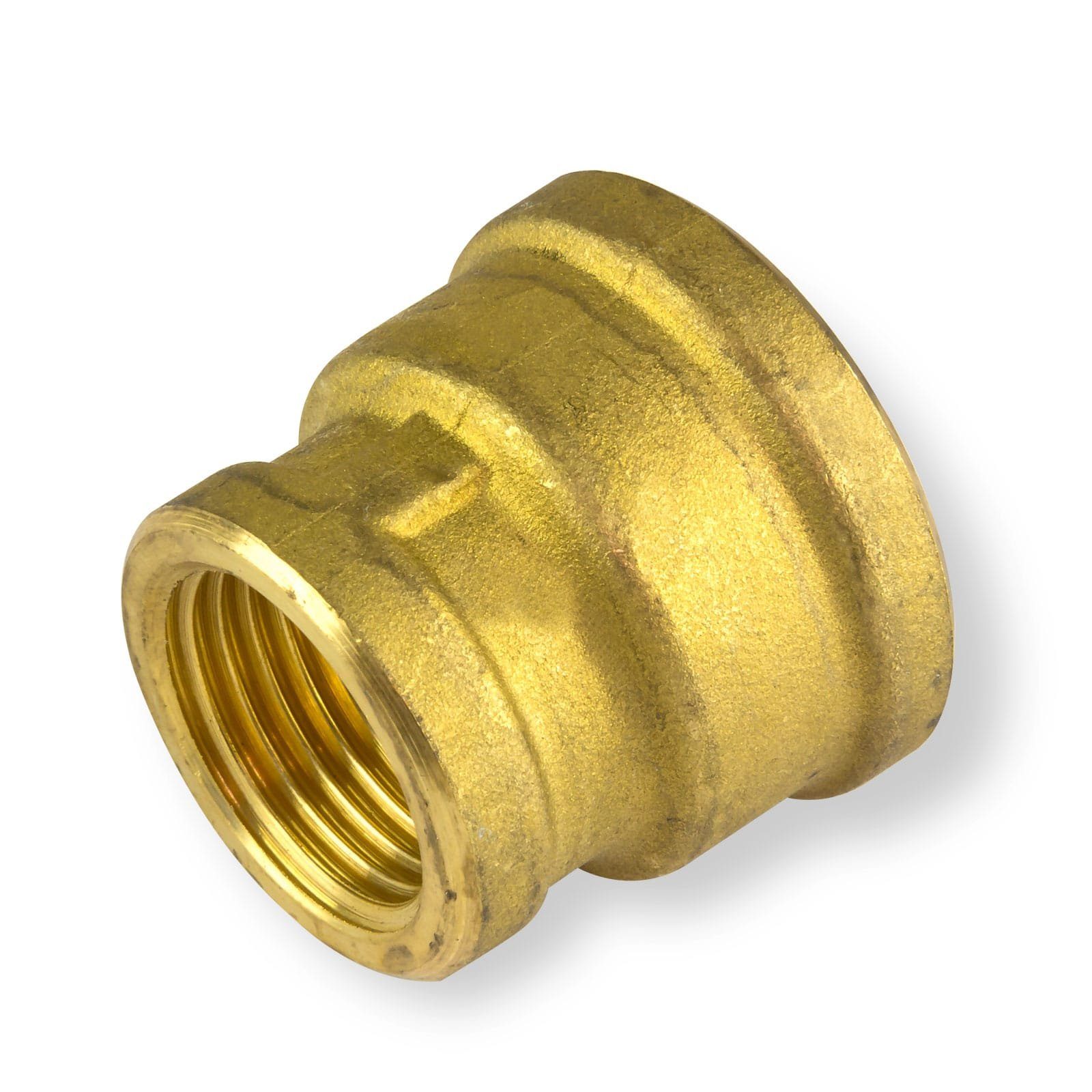 General Fittins Gewindefitting Messing Fitting Reduziermuffe 3/4" x 1 1/2" Reduzierung