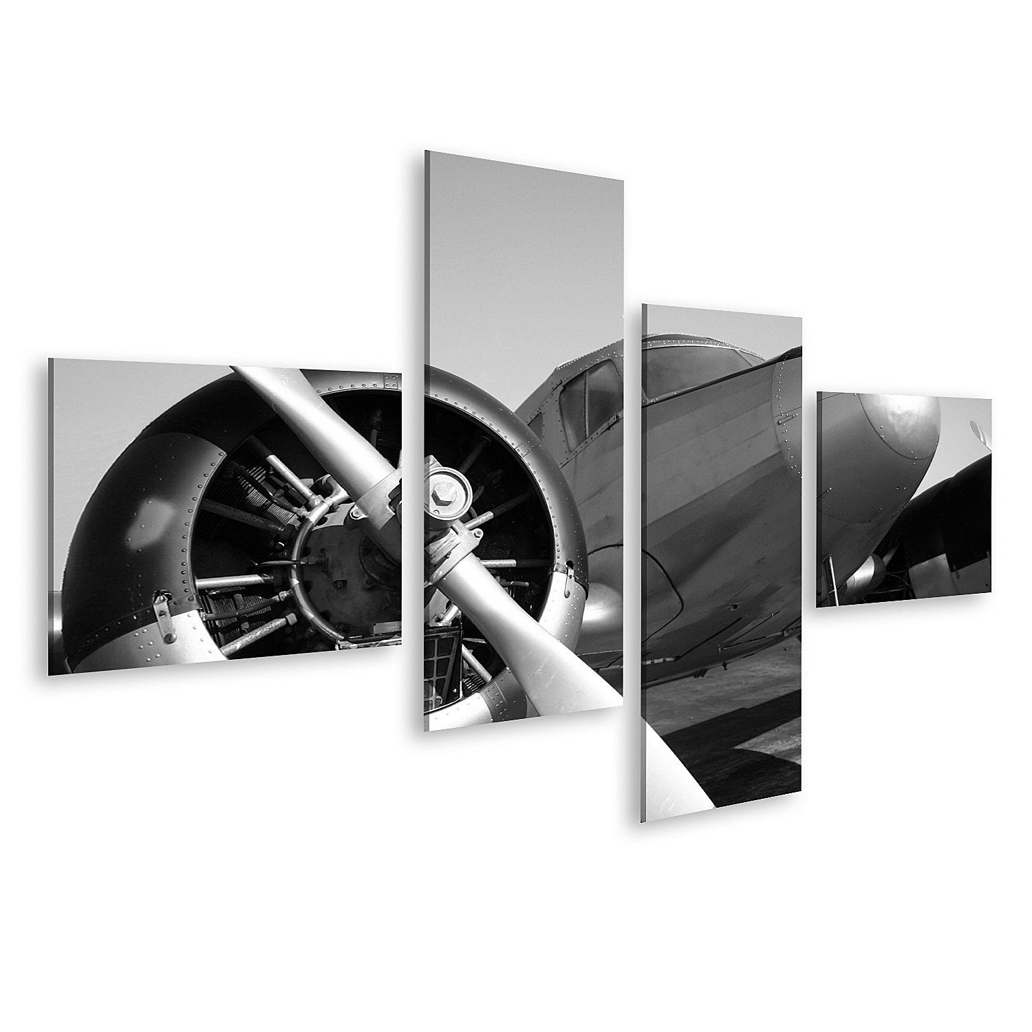 islandburner Leinwandbild Bild auf Leinwand Oldtimer-Flugzeug Wandbild Poster Kunstdruck Bilder