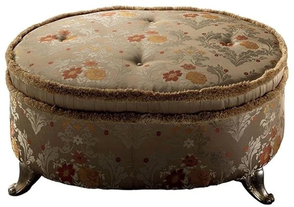 Jvmoebel Hocker Oval Chesterfield Polster Hocker Fußhocker Ottomane