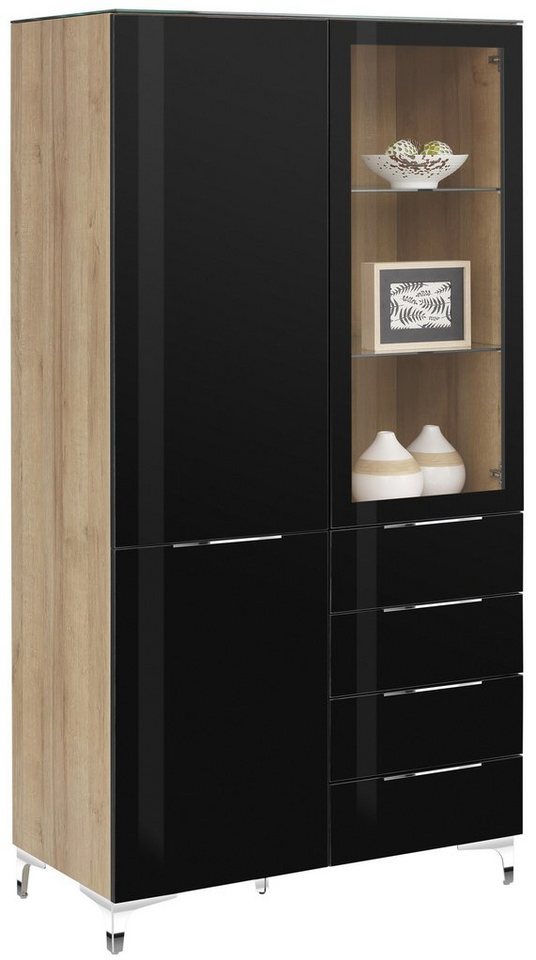 Möbelando Vitrine 20547042 Bxhxt 90x174x46 Cm In Riviera Eiche