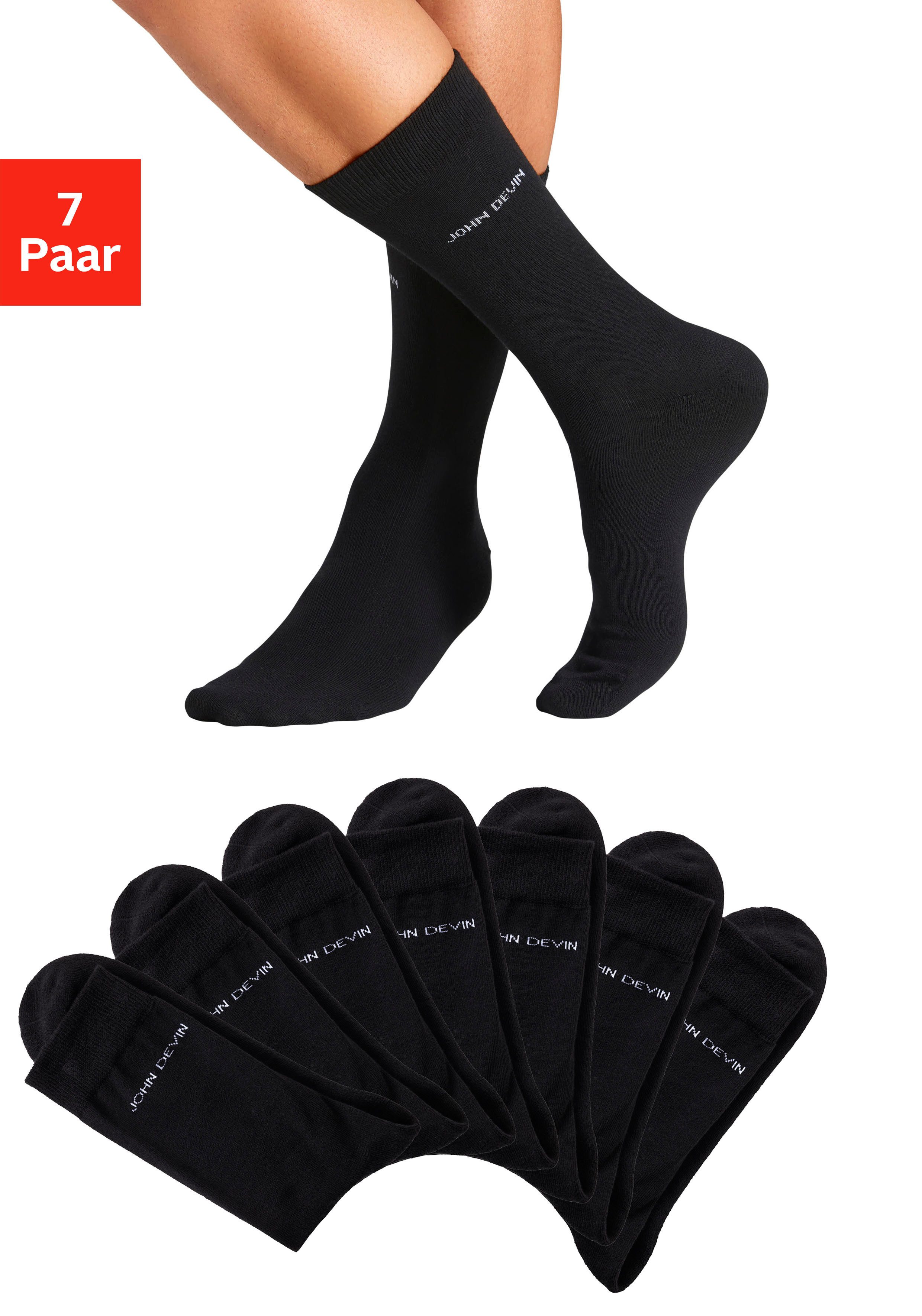 John Devin Basicsocken (Packung, 7-Paar) für jeden Tag