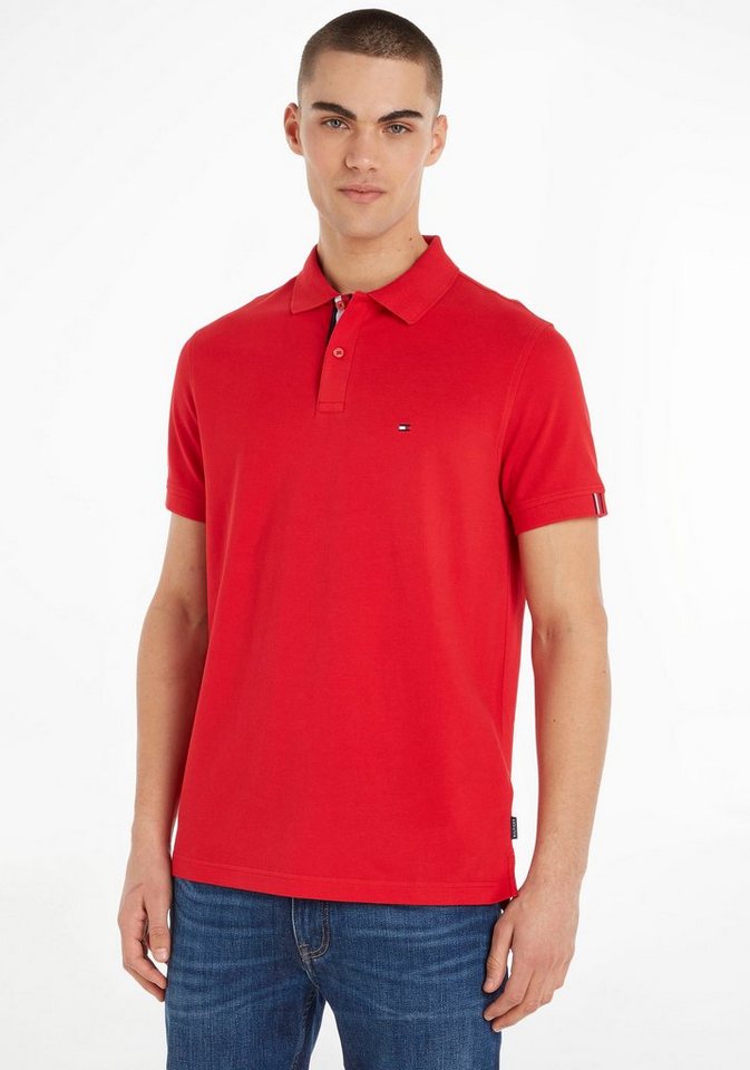 Tommy Hilfiger Poloshirt Rwb Tape Placket Regular Polo Mit Logotape Am