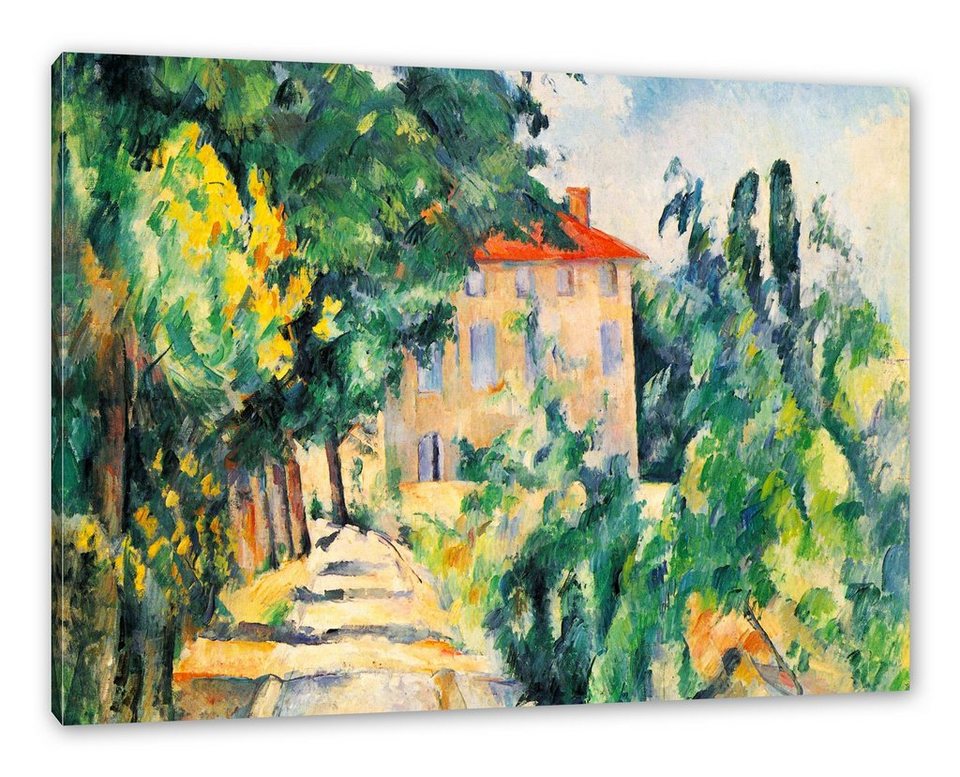 Pixxprint Leinwandbild Paul Cézanne Haus Mit Rotem Dach Paul Cézanne