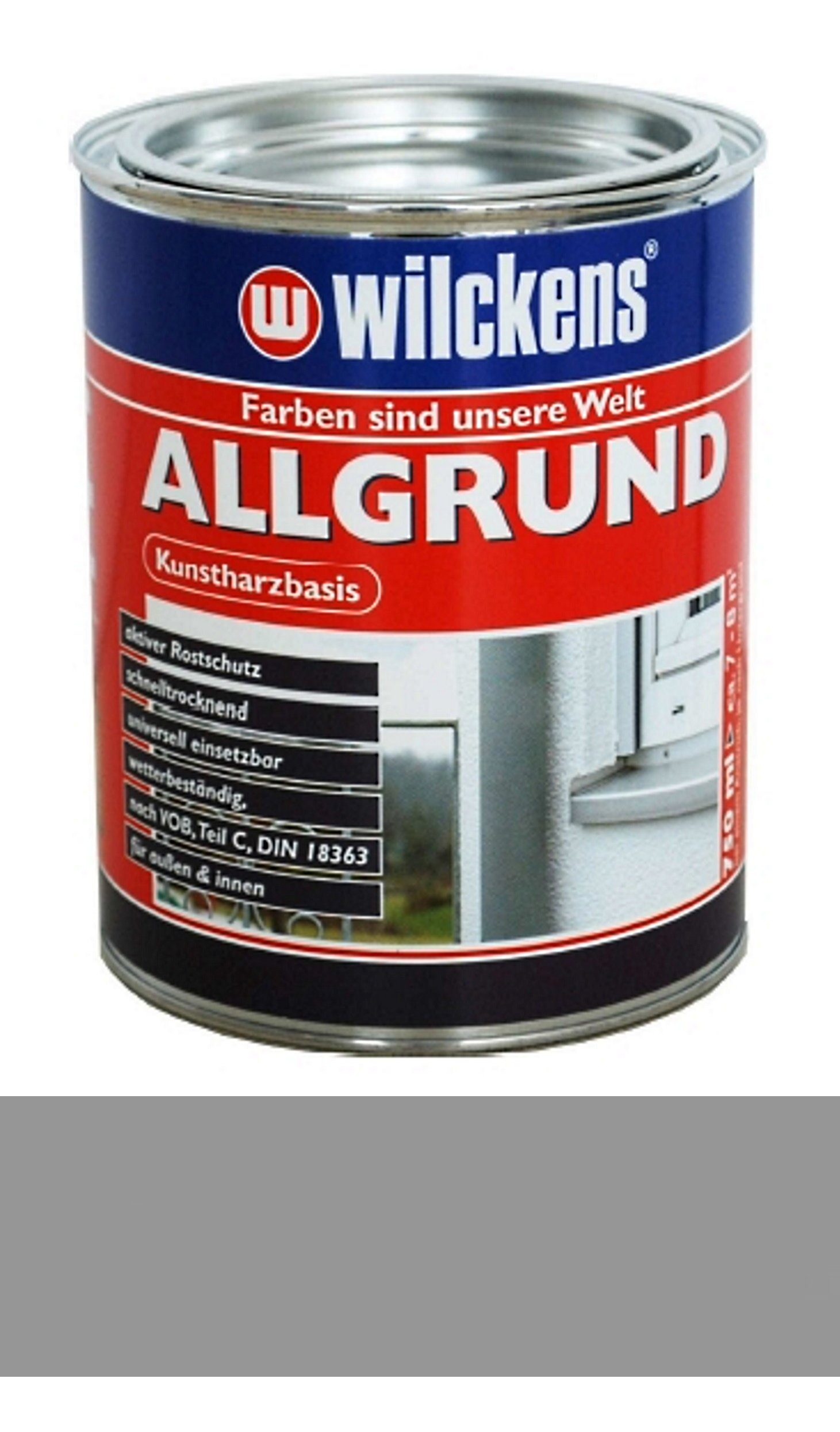 Wilckens Farben Grundierfarbe Allgrund aktiver Rostschutz 750 ml Grau