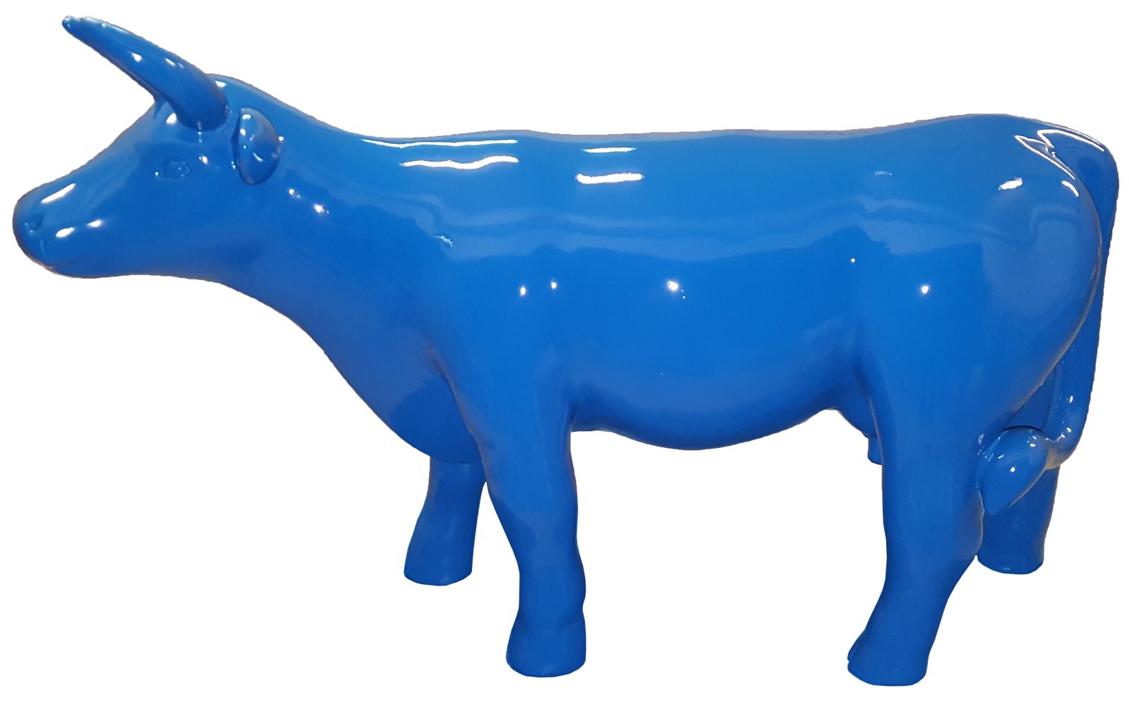 Jvmoebel Gartenfigur Blaues Rind Deko Statue Figuren Echte Handarbeit