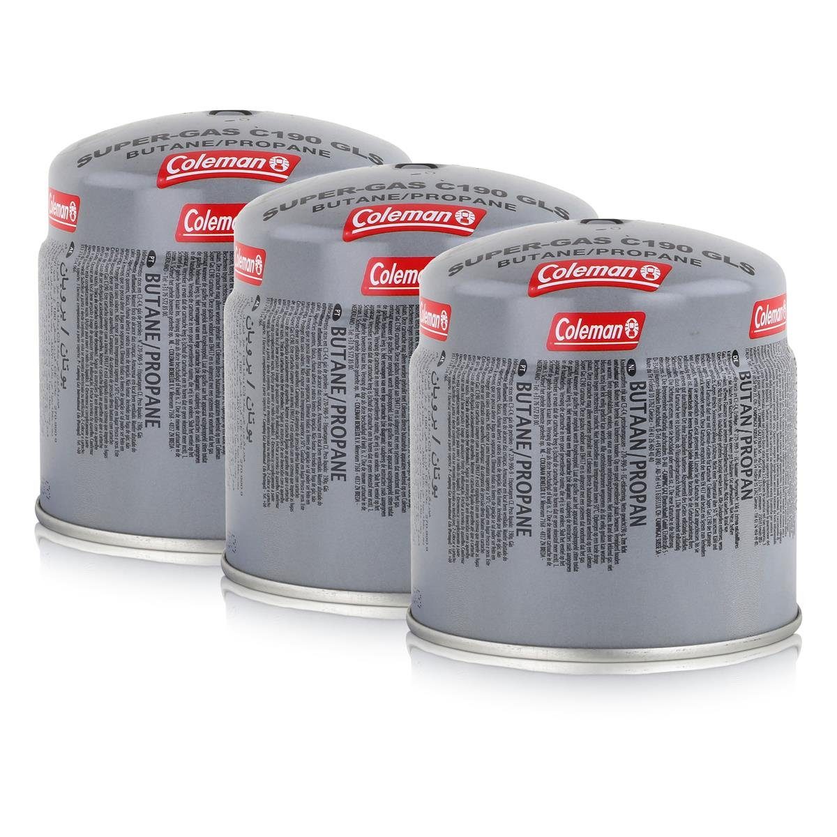 COLEMAN Camping-Gas Coleman Super-Gas C190 Gaskartusche 190g - Stechgaskartusche (3er Pack
