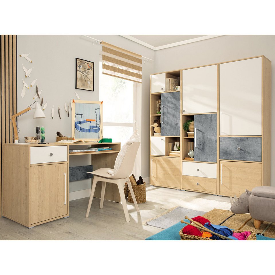 Lomadox Jugendzimmer Set Spokane 133 Sparset 4 Tlg In Eiche Mit