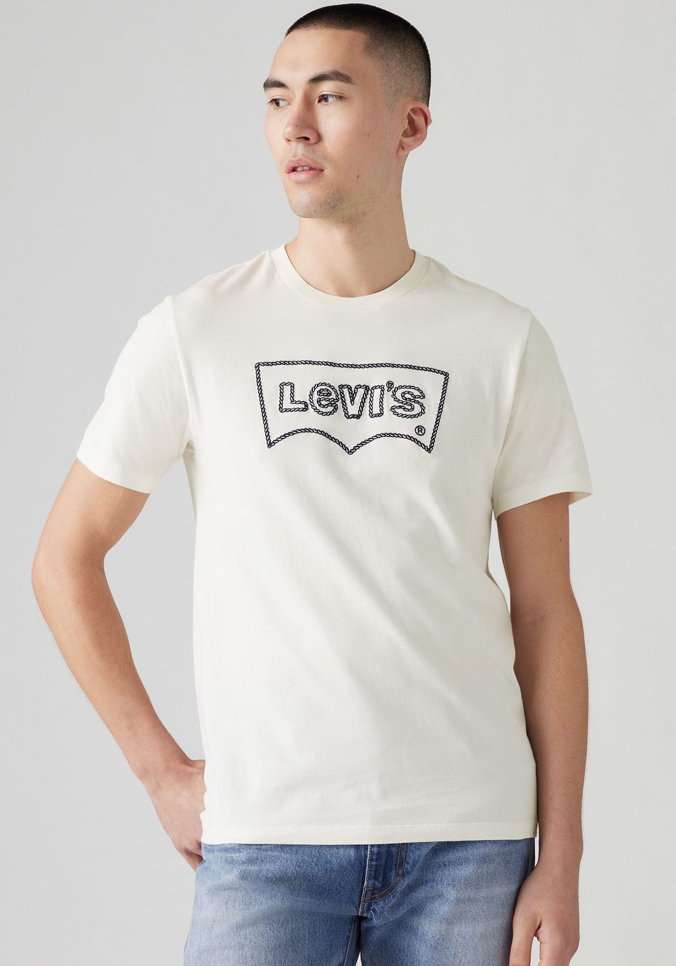 Levi's® T-Shirt CREWNECK TEE mit Logo-Front-Print, Reine Baumwolle sorgt für weichen Griff
