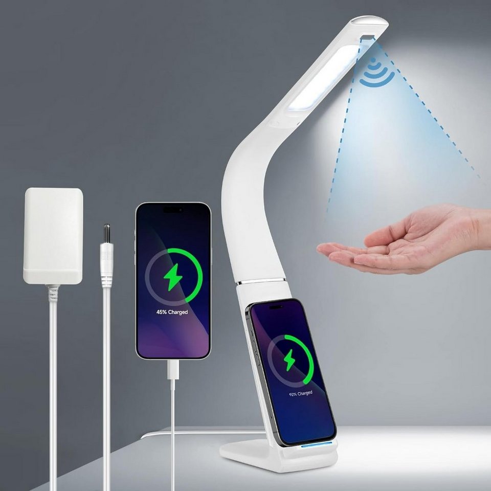 Dopwii Led Schreibtischlampe Kabellose Wiederaufladbare
