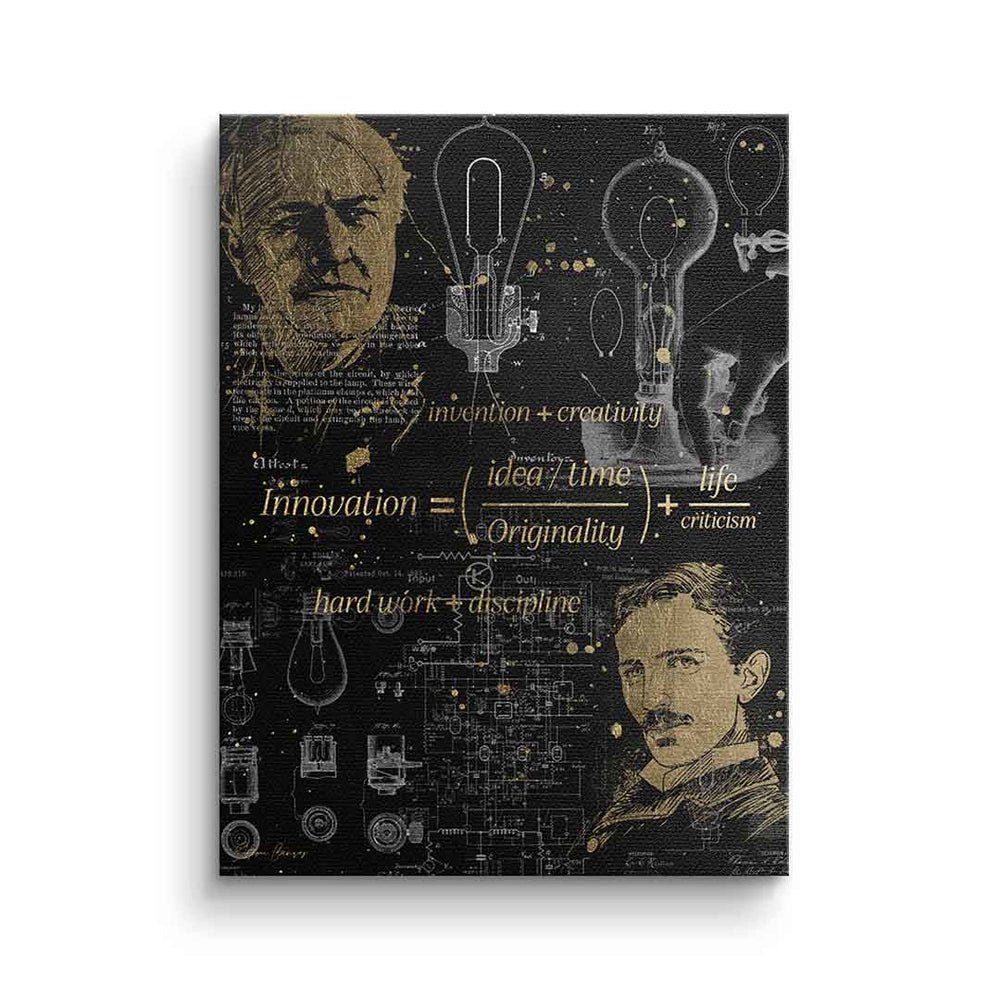 Dotcomcanvas® Leinwandbild Innovation Leinwandbild Nikola Tesla Thomas