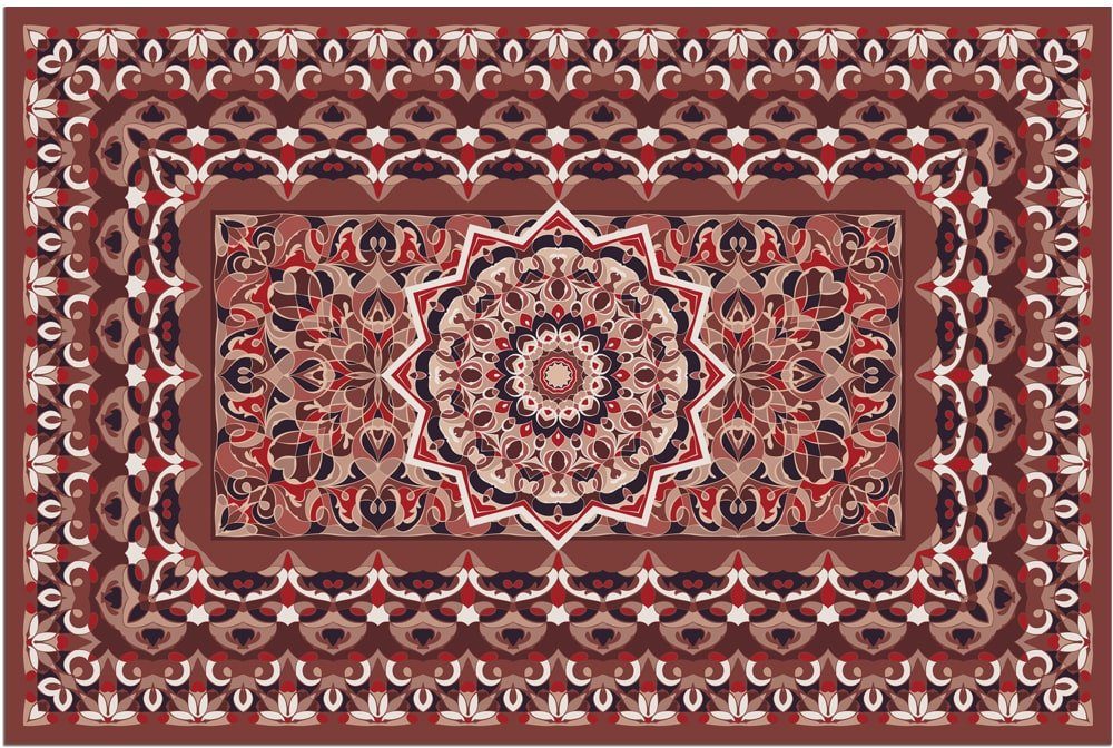 Matches21 Home And Hobby Fußmatte Türmatte Shabby Vintage Rot In 40x60 Cm