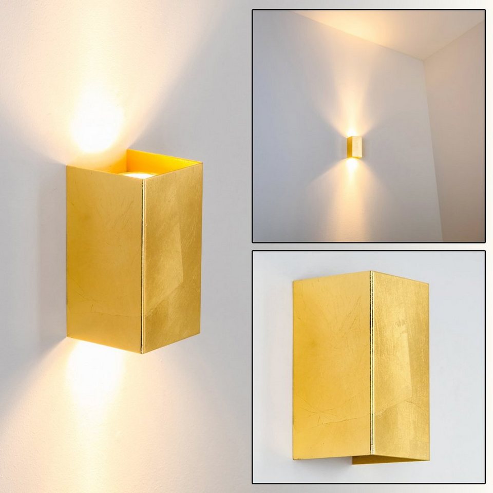 Hofstein Wandleuchte Nesce Wandlampe Aus Metall In Gold Ohne
