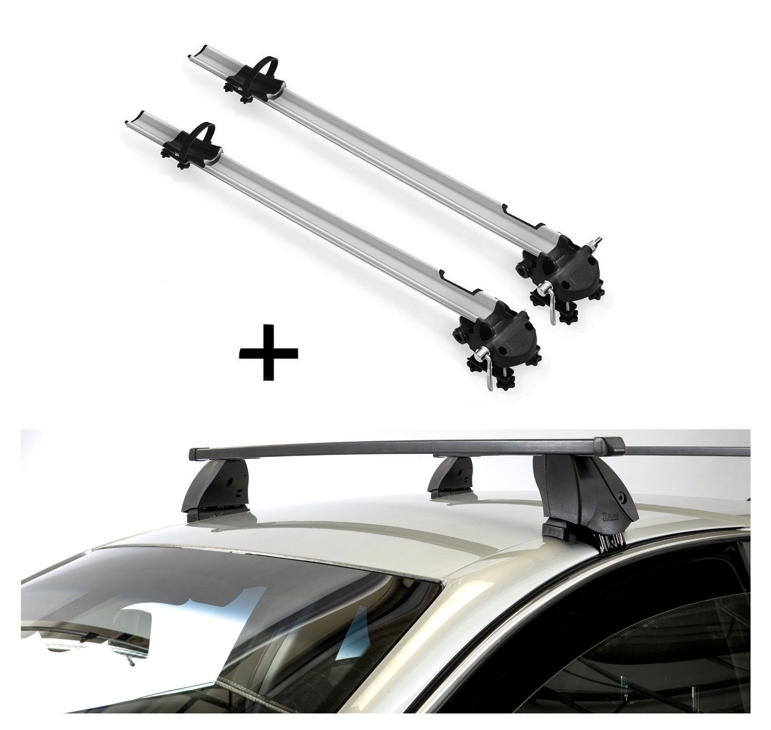 VDP Dachtrager Fur Ihren Bmw X1 F48 5Turer ab 15 Fahrradtrager und Dachtrager im Set 2x Fahrradtrager Bike Pro Dachtrager K1 MEDIUM