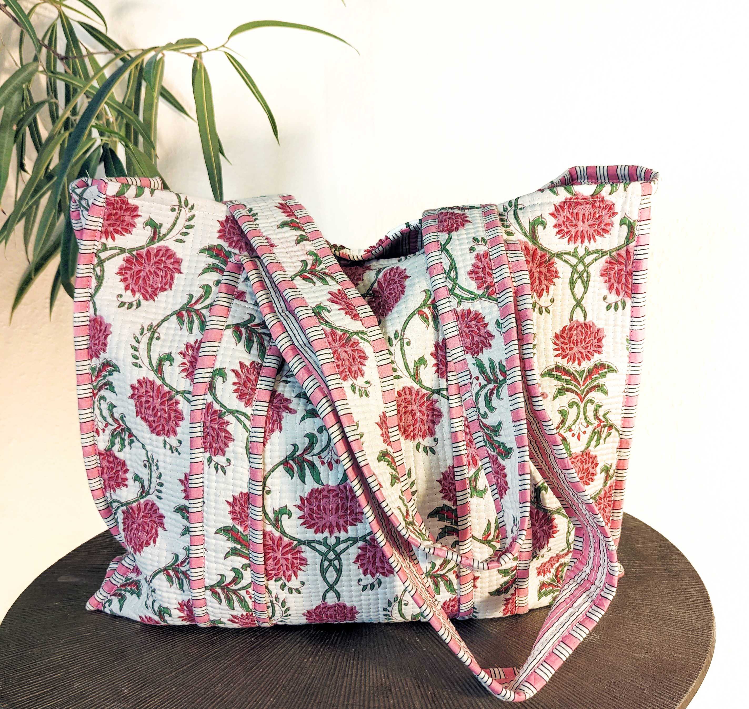 Aurelie Strandtasche Gesteppte Tote Tasche Amal Aus Baumwolle Große