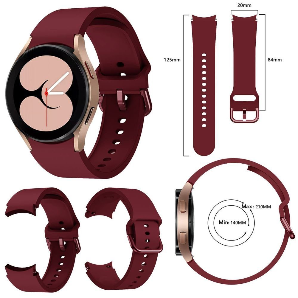 Wigento Smartwatch Armband Für Samsung Galaxy Watch Fe 6 5 4 Normal Pro