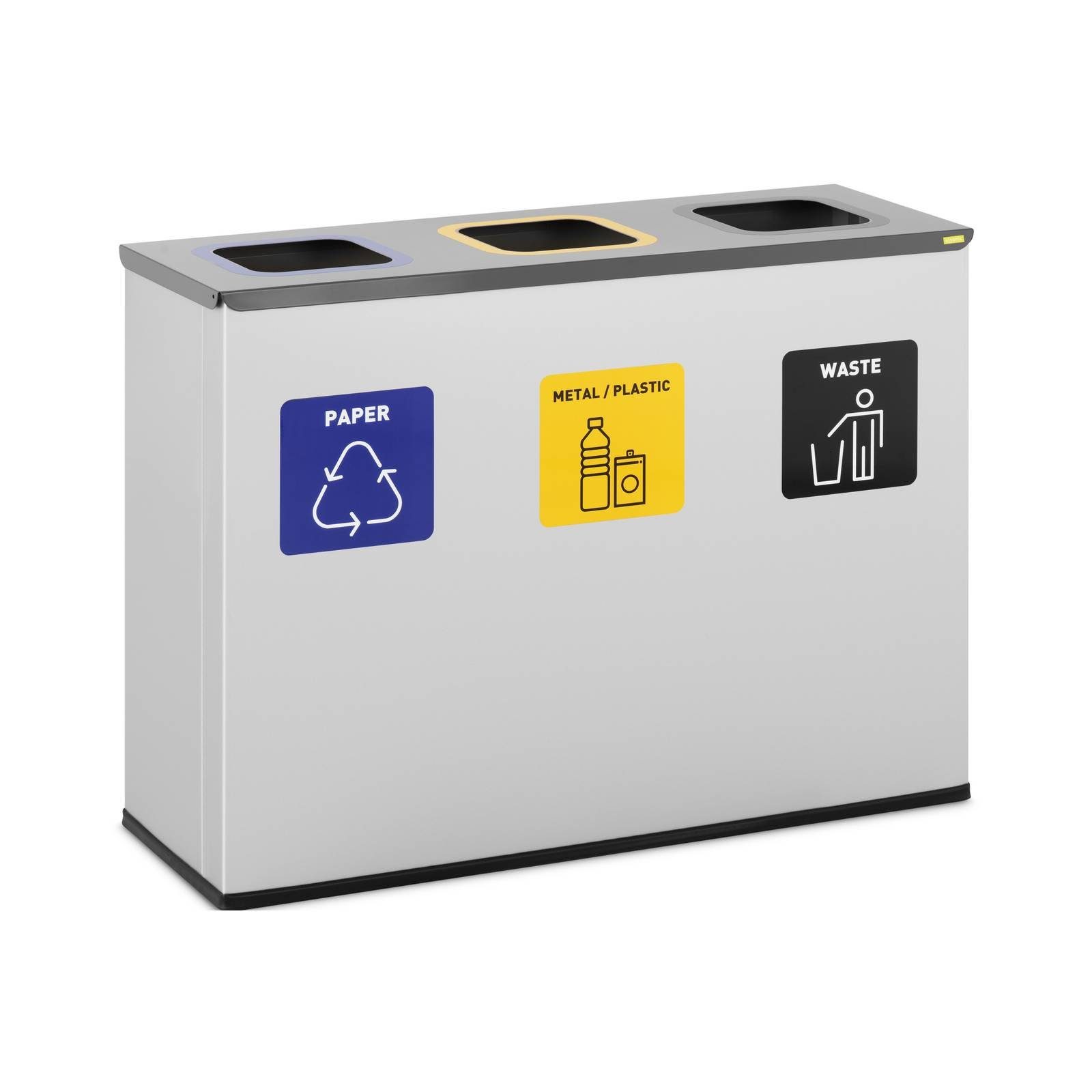 Ulsonix Mülltrennsystem 3 X 60 L Abfalleimer 180 L 3 Fächer Mülltrenner