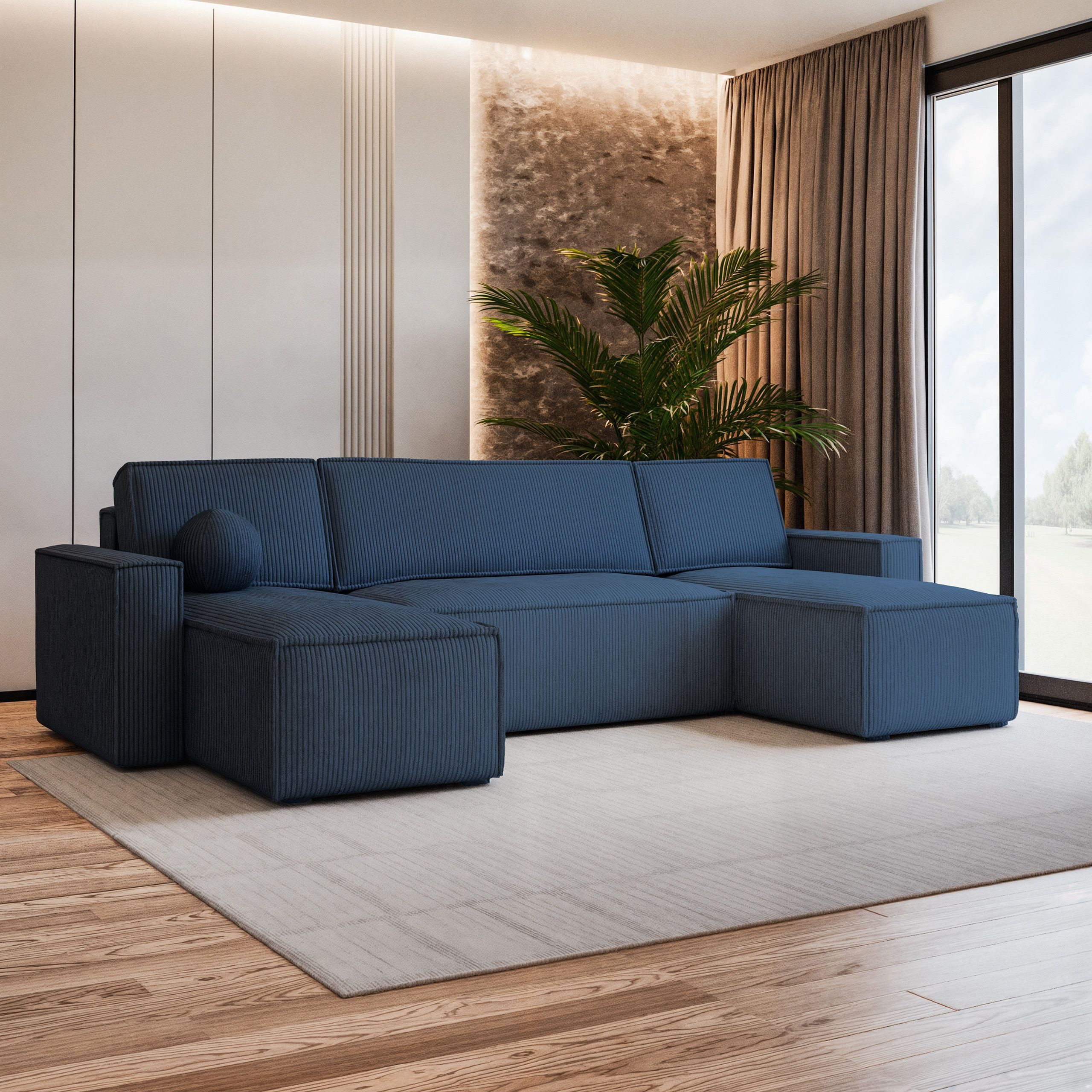 Masseno Ecksofa PESANO mit Schlaffunktion U-Form, Sofa mit Bettkasten ...