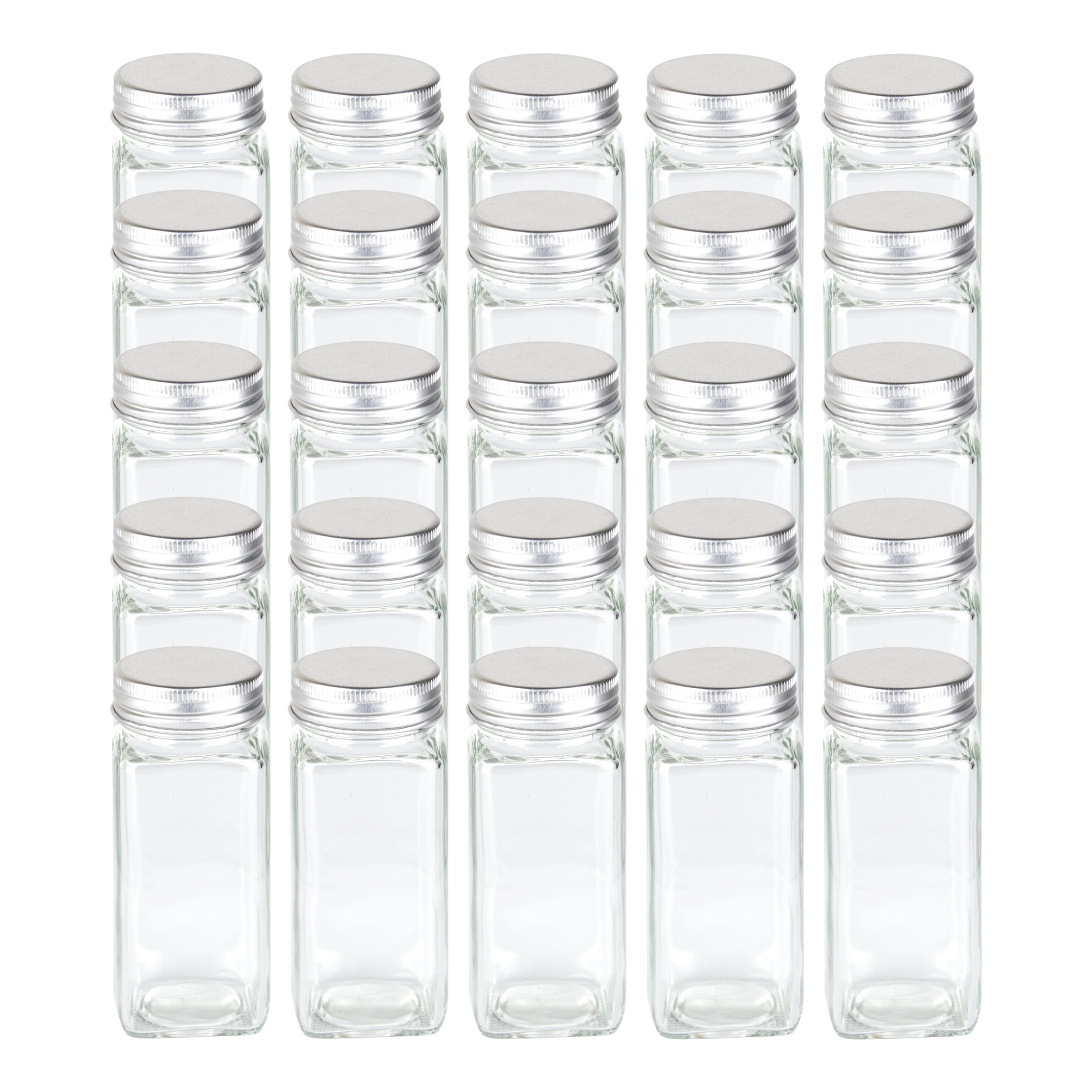 Ribelli Vorratsdose Gewürzgläser Set 25pcs Glas Aluminium