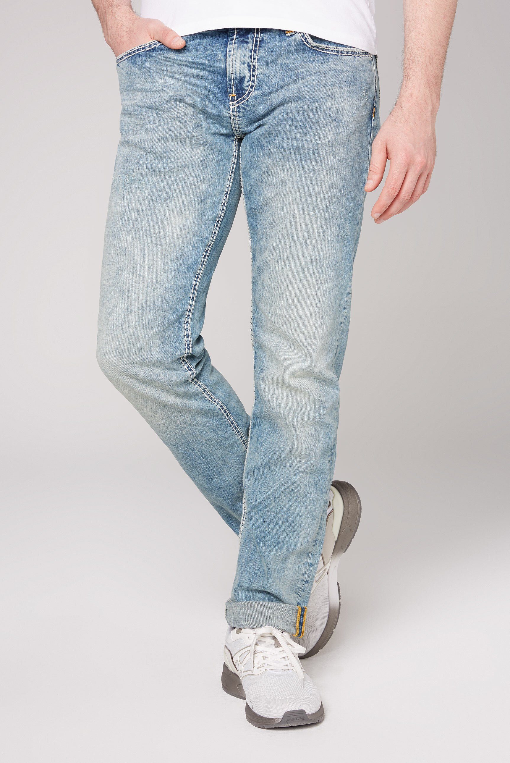 CAMP DAVID Regular-fit-Jeans mit Destroy-Effekte